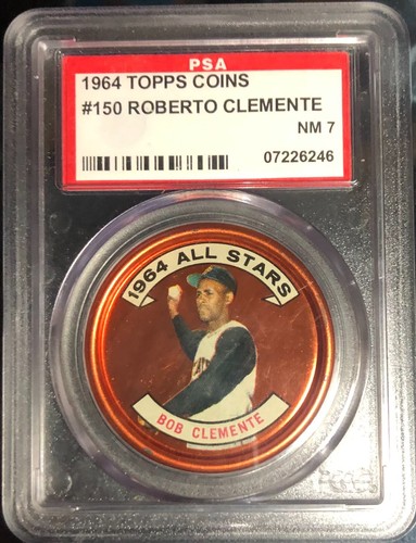 1964 TOPPS COINS 150 ALL STAR ROBERTO CLEMENTE PIRATES HOF PSA Near ...