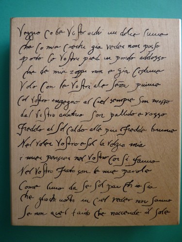 Italian Script Text Background, X-Large JUDIKINS Rubber Stamp | eBay