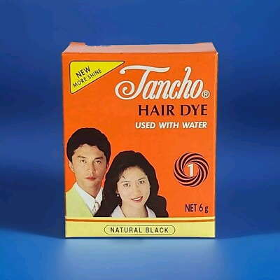 Tancho Hair Dye Powder Natural Black 6 Gram Box | eBay