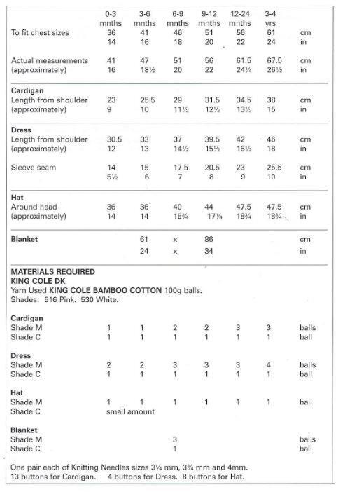 Modèle De Tricot King Cole DK En Rose 3317 | eBay