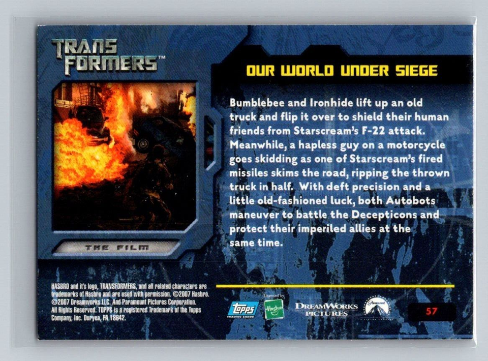 2007 Topps Transformers Movie Cards #57 | eBay