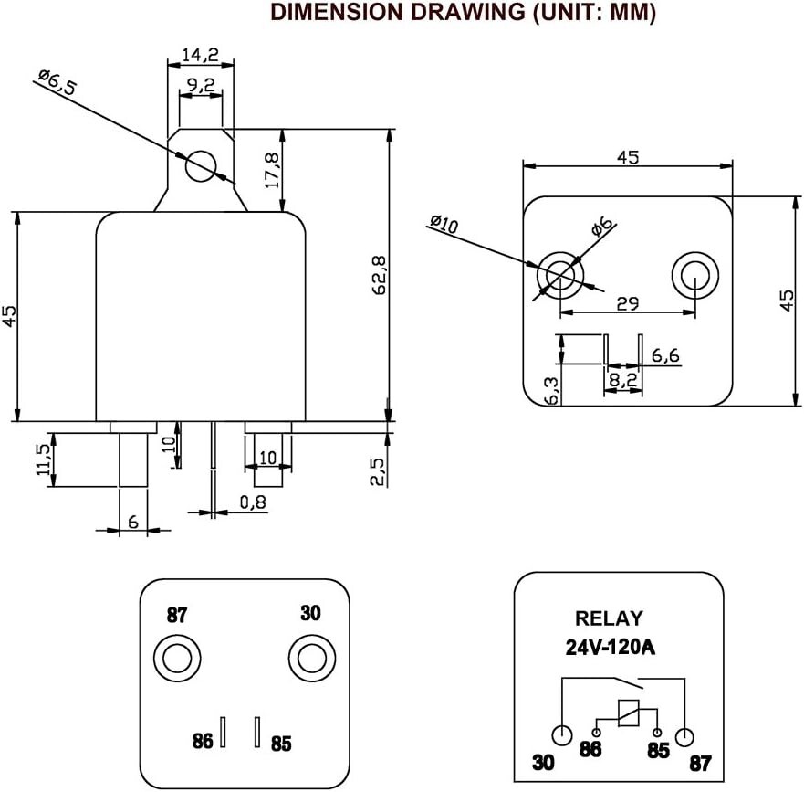 12/24V 100/200A 4Pin Automotive Relay Normally Open Switch Relay For ...