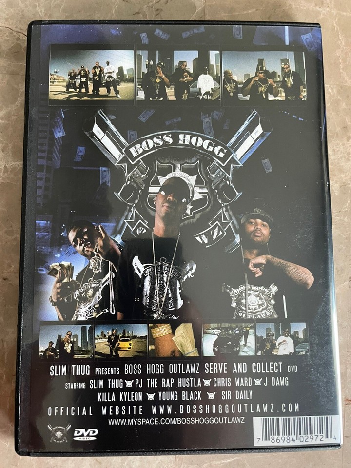 RARE • DVD • Slim Thug “Serve & Collect” Boss Hogg Outlawz Swishahouse ...