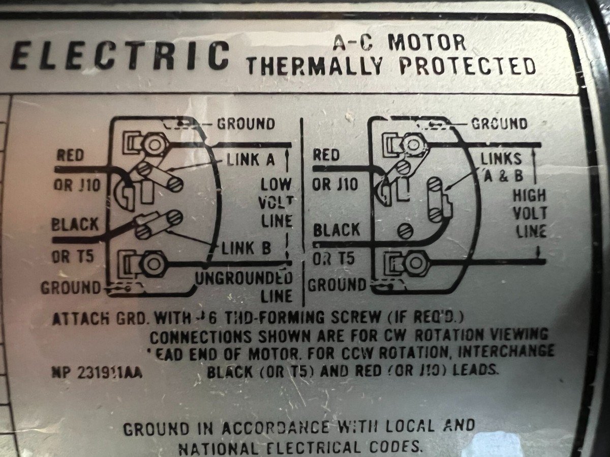 Ge Motor 5kc Wiring Diagram Help With Motor Connection Electric