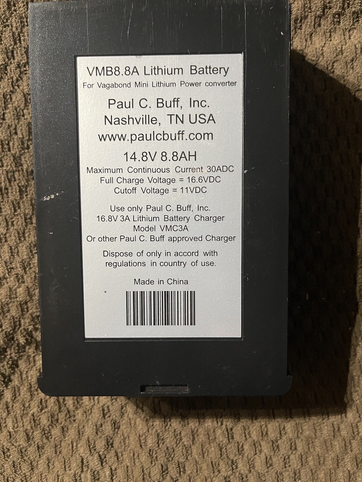 Paul C Buff Vagabond Mini Spare Battery | eBay