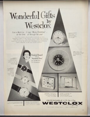 1960 Westclox Watch Clocks Leland Andover Orbit Baby Ben Sequin Vintage Print Ad | eBay