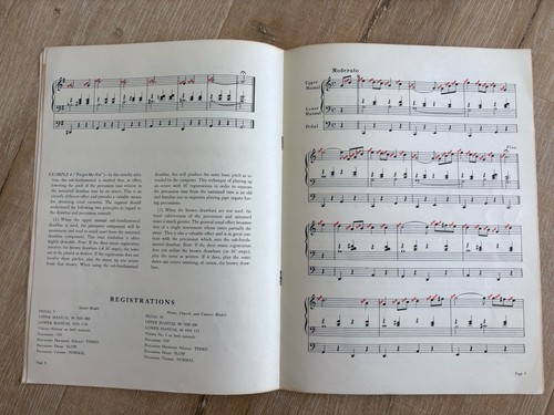 HAMMOND ORGAN 1955 Percussion Controls Booklet AO-22179-O Vintage | eBay