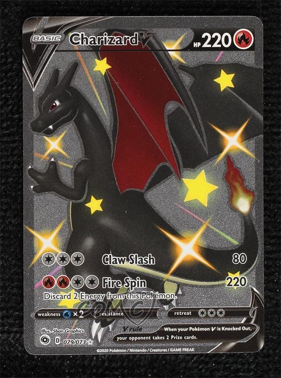 Charizard V 2020 Sword & Shield: Champion's Path #79 Secret Rare (Full ...