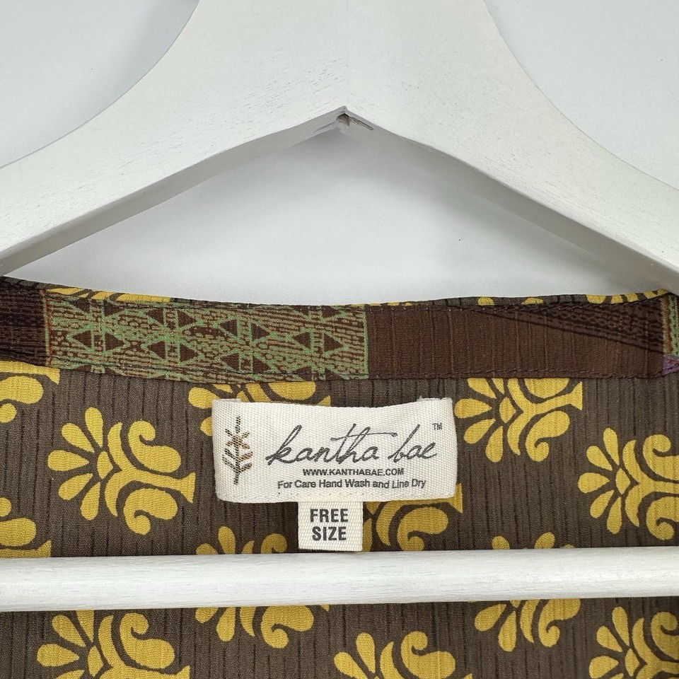 Kantha Bae Multi Color Midi Muu Dress Free Size | eBay