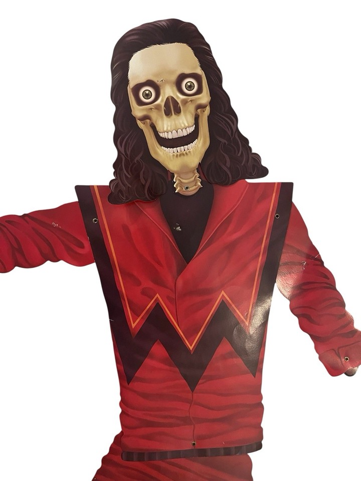 Michael Jackson Thriller Skeleton Die Cut Jointed Cardboard 5ft ...