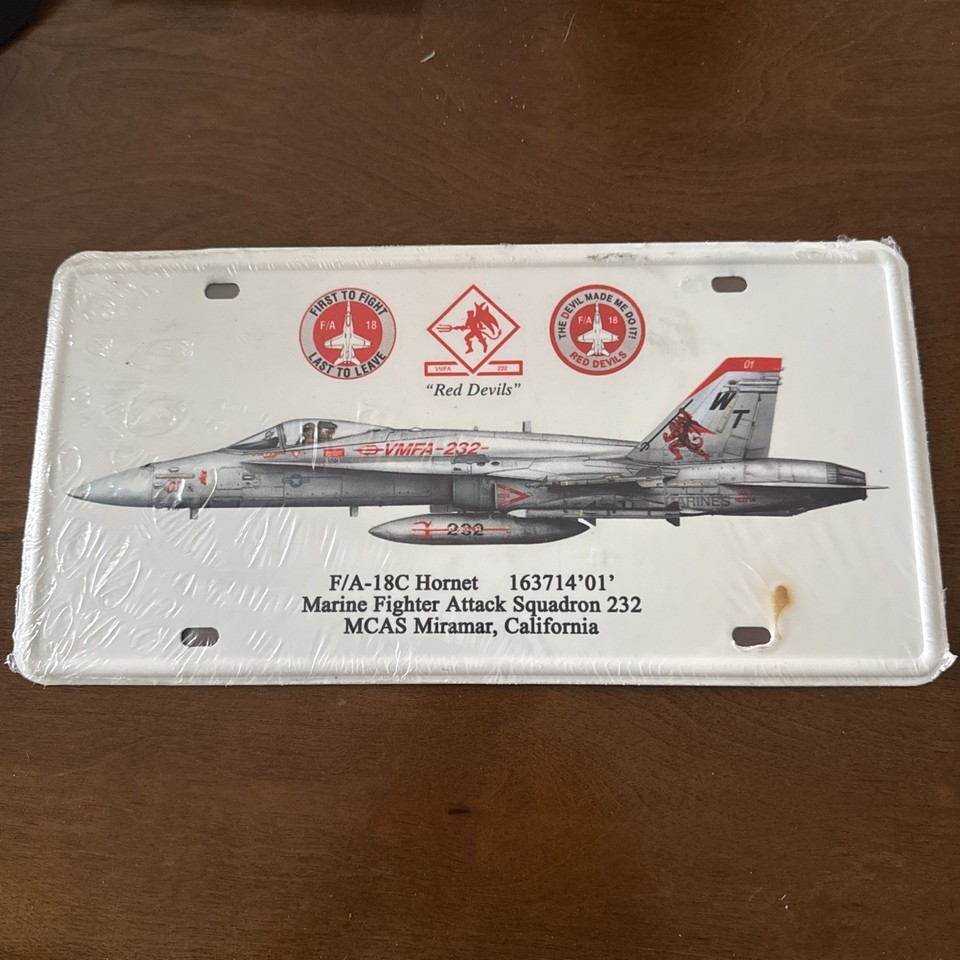 USMC VMFA 232 F/A-18c Squadron License Place Plate | eBay