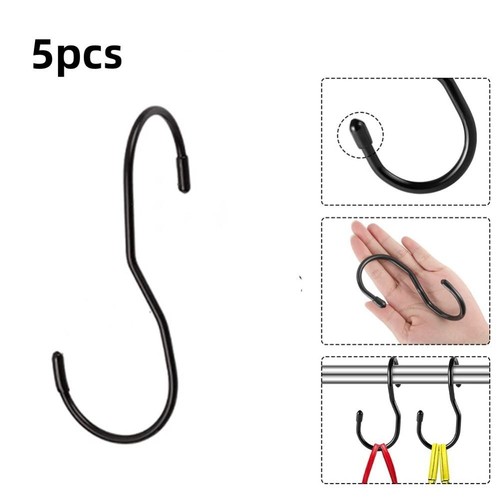 5pcs Metal S Hooks Twist Design Storage Rack Quality Organizer Hooks ...