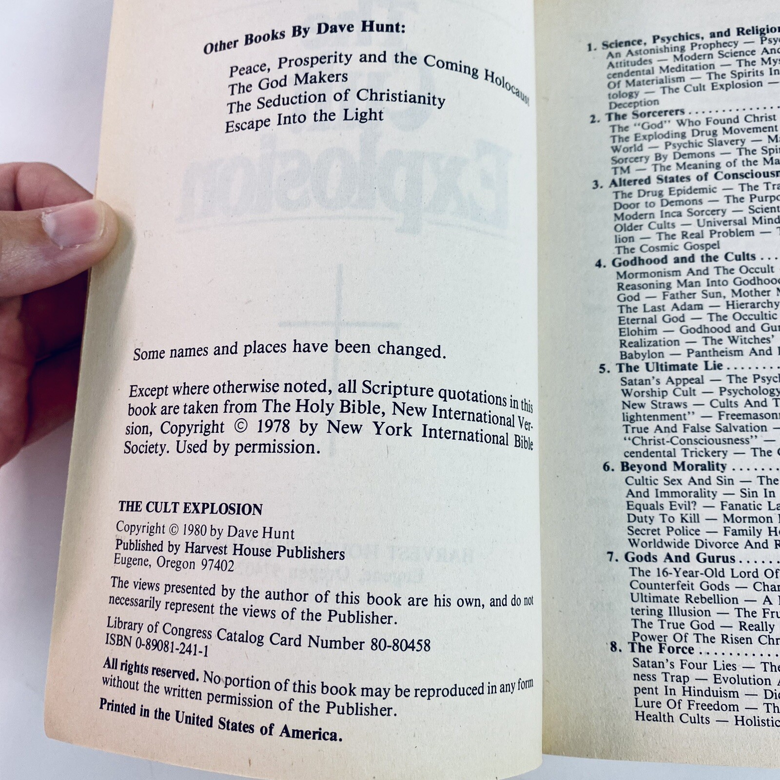 The Cult Explosion by Dave Hunt (1980, Trade Paperback) True 1st ...