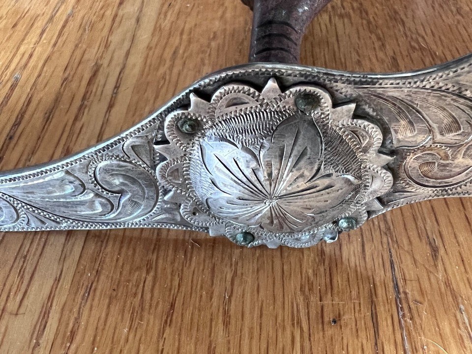 *VINTAGE VOGT MAKER STERLING SILVER WESTERN HORSE HEADSTALL SHOW MULLEN ...