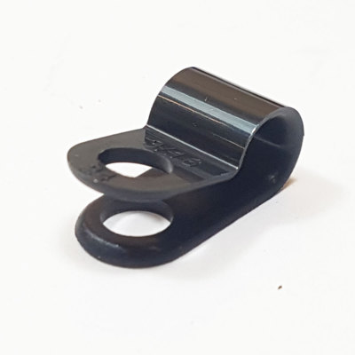 Plastic P Clip 4.8mm 3/16" Nylon Black Pclip Clamp Hose Cable Holder ...