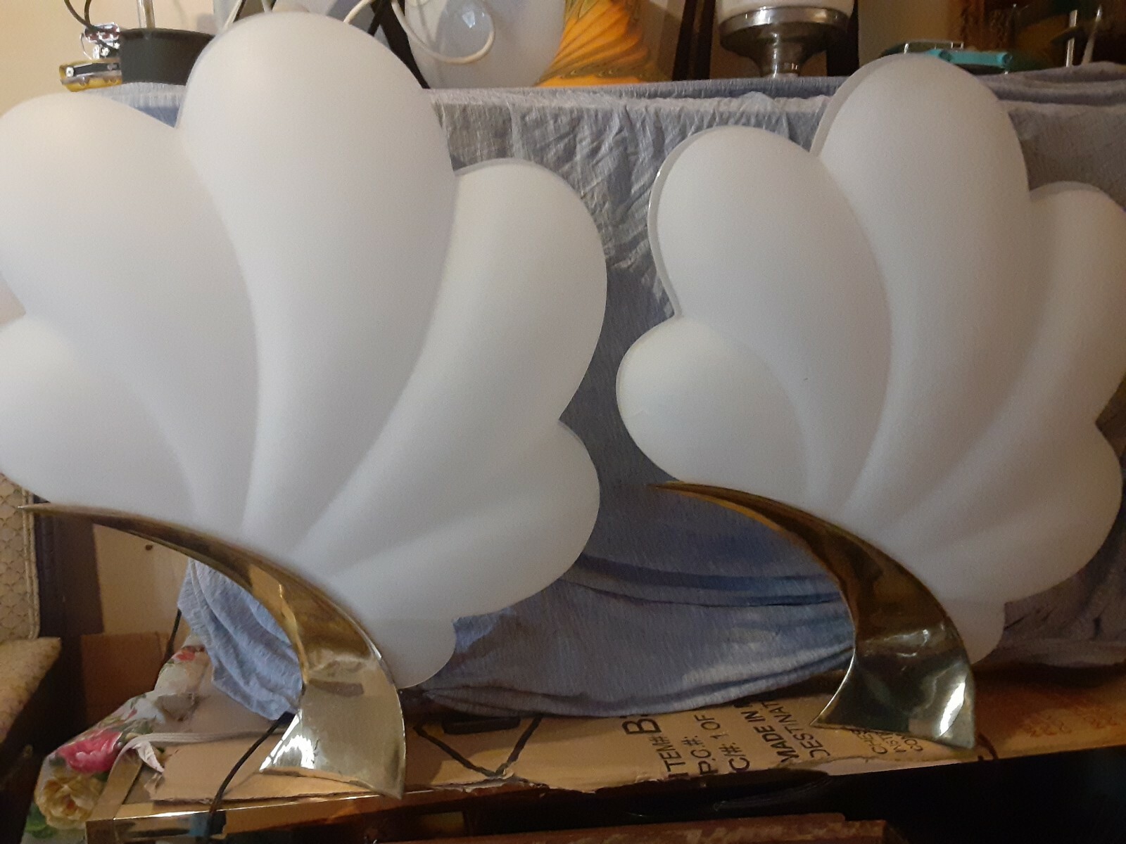 PR MID CENTURY MODERN CANADIAN ROBERT ROUGIER GIANT CLAM SHELL 30X24 ...