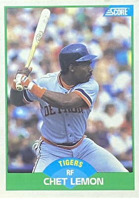 1989 Score #44 Chet Lemon Detroit Tigers Baseball Card | eBay