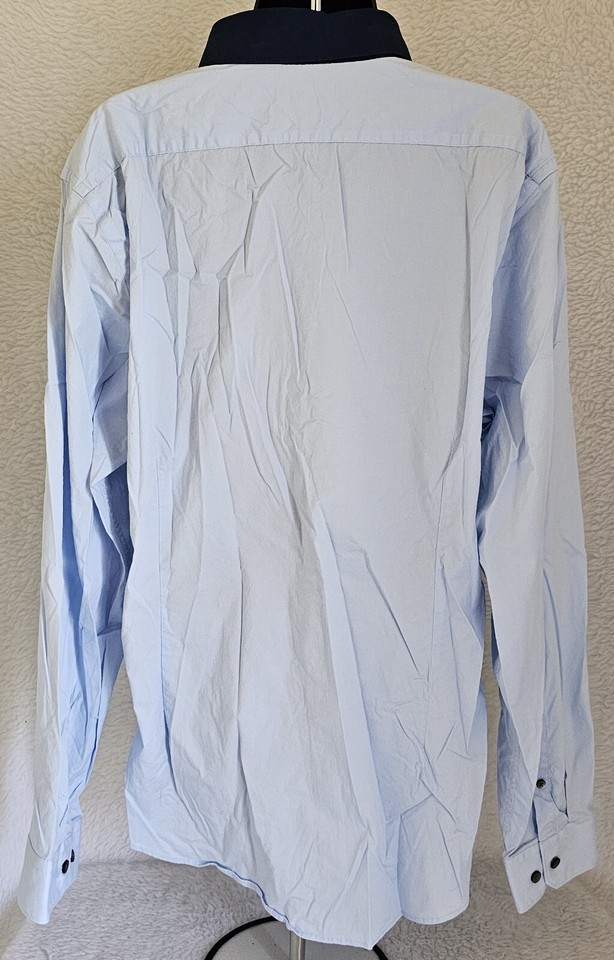 Express IMX Mens Shirt Size XL X Large 17/17.5 Blue | eBay