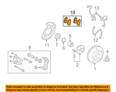 TOYOTA OEM Brake-Front Pads 044650E010 | eBay
