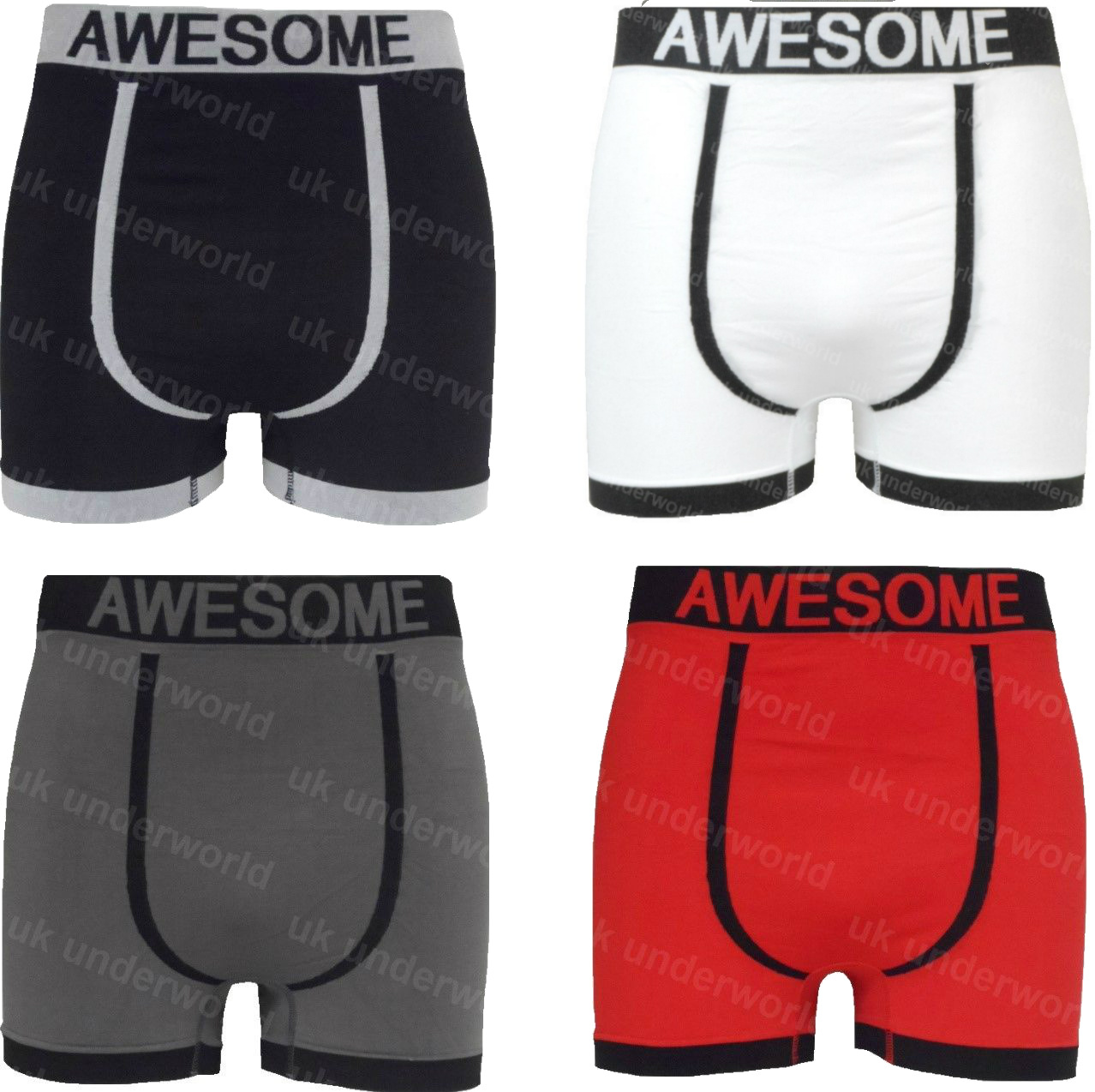 3 Pairs Mens Seamless Boxers Trucks Briefs Awesome Size XL Multi for ...