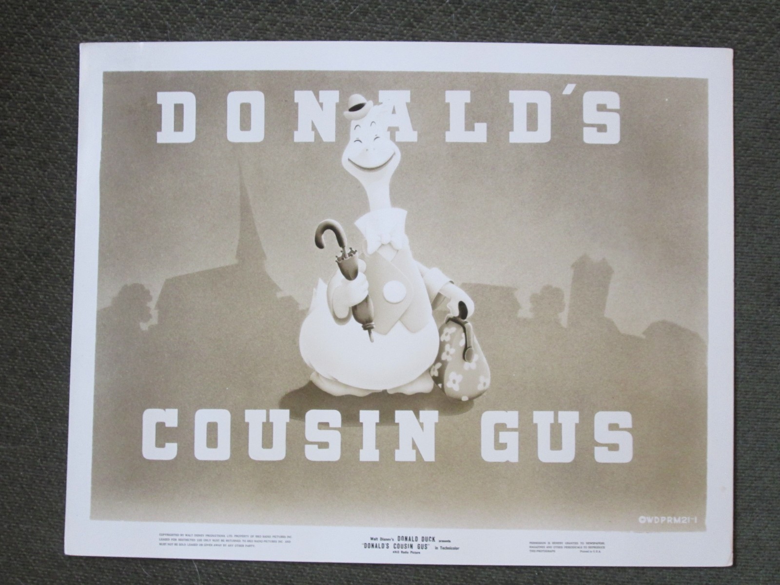 Donald`s Cousin Gus - Original Movie Photograph - Donald Duck - Walt ...