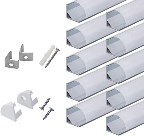 V Shape LED Aluminum Channel System 6.6 Ft/2 Meter Strip Light ...