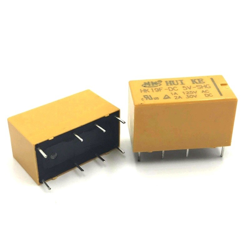 3V/5V/9V/12V/24V 2A 8 Pin DPDT Huike Signal Relay 4078 HK19F-DC-SHG DC ...