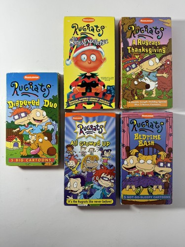 Rugrats VHS Lot of 5 - Diapered Duo, Bedtime Bash, Rugrats Thanksgiving ...
