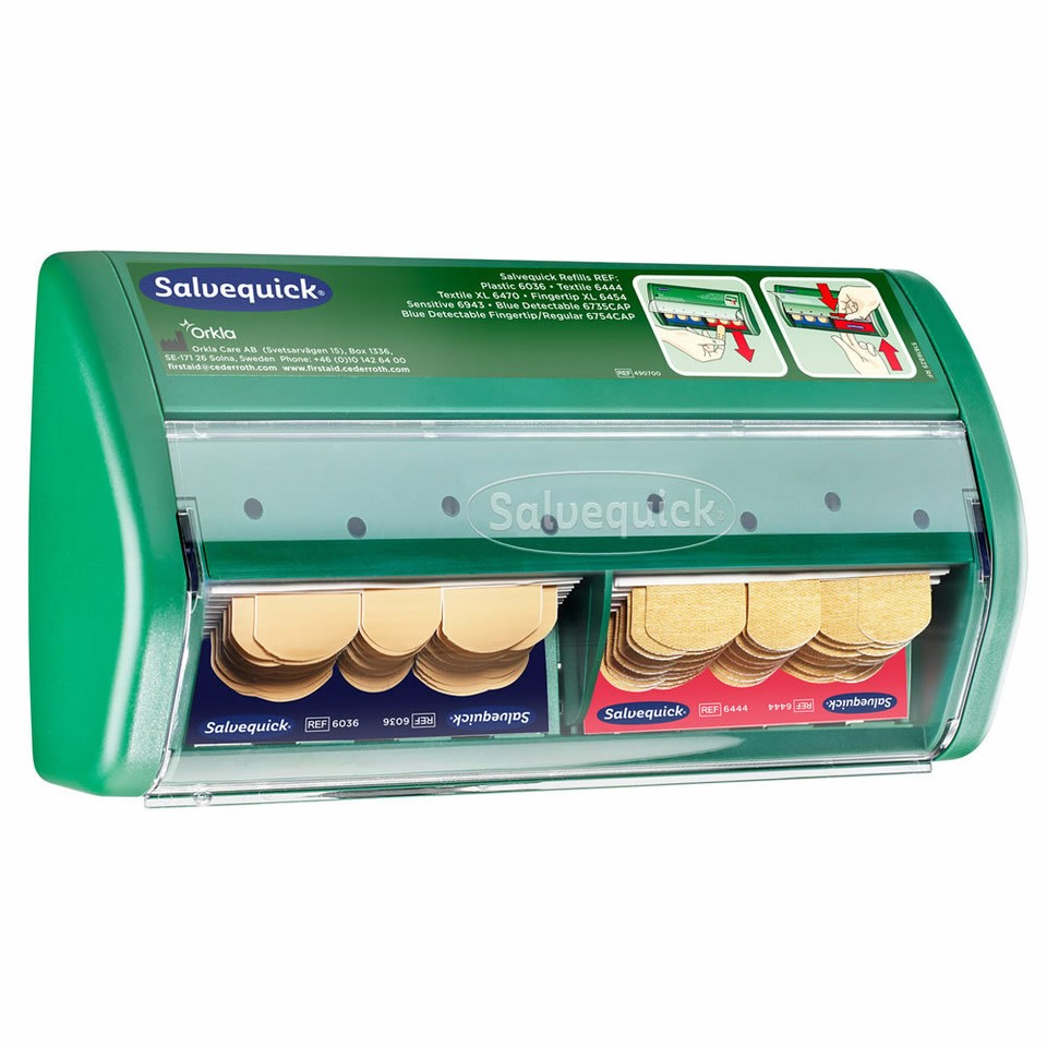 Click Medical First Aid Salvequick One Hand Dispenser + 80 Plasters ...