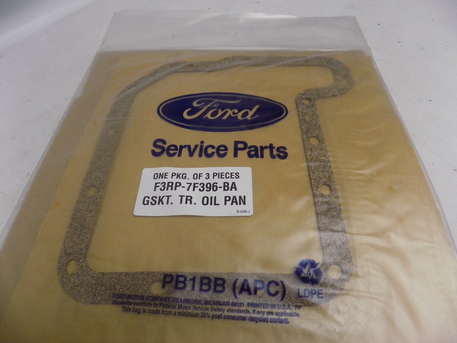 (1) New OEM Ford Transmission Oil Pan Gasket Seal F3RP-7F396-BA Genuine ...