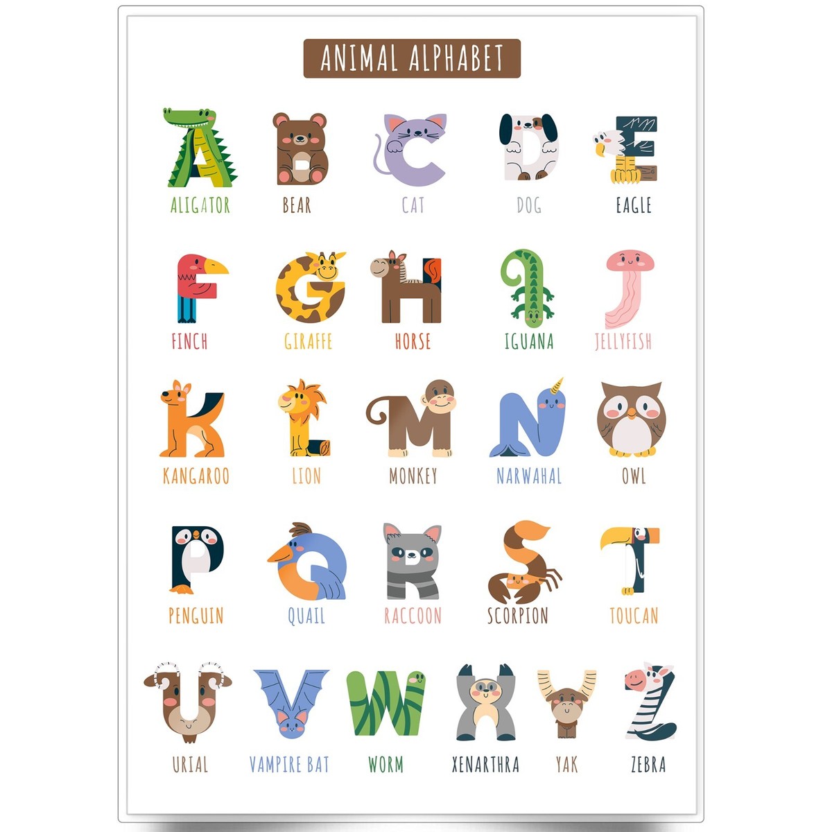 Animal Alphabet Printable 26 Printable Animal Alphabet Coloring Pages