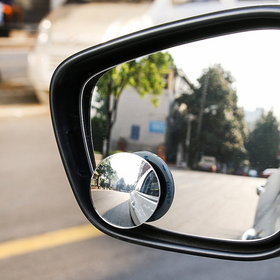 2Pcs Car Blind Spot Mirrors Adjustable Round Glass Convex Side Rear ...