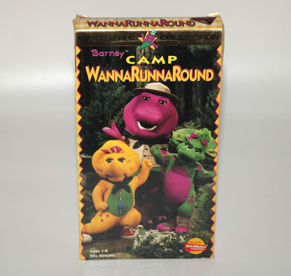 Barney Camp WannaRunnaRound VHS Movie Classic Collection Video Tested ...