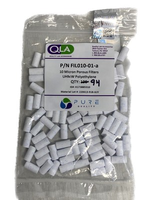 (94) QLA 10um Porous Full Flow Filters UHMW PE Blue FIL010-01-A 17-4000 ...