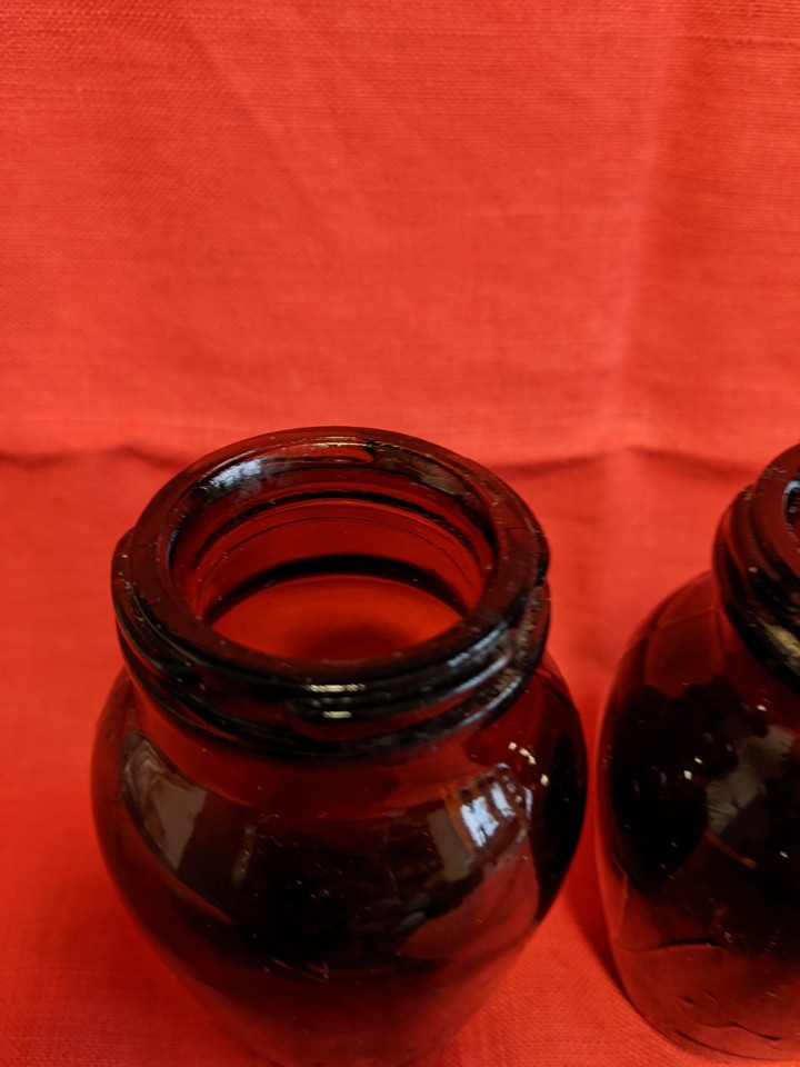 3 Vintage Virol Jars Amber Glass | eBay UK