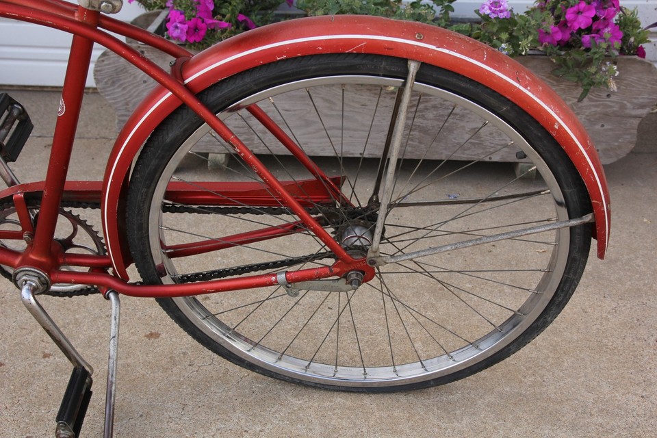 1965 Red Schwinn S7 Typhoon Cruiser 26" Bike Bicycle Orig Paint ...