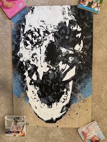 Converge Concert Poster Seattle Jacob Bannon Blue silkscreen print 2008 ...