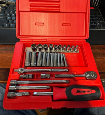 Snap-on 107ATMPB 1/4" Drive General Service Set w/Deep/Shallow Sockets ...