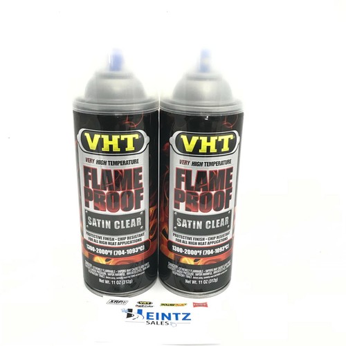 VHT SP115-2 PACK SATIN CLEAR High Temperature Flame Proof Header Paint ...