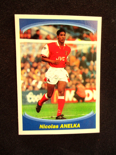 ANELKA ARSENAL ROOKIE image sticker N° 180 SUPERFOOT 1997-1998 PANINI ...