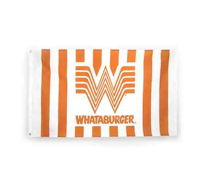 WHATABURGER Burger Texas Logo 3X5ft FLAG Label Art fast food restaurant ...