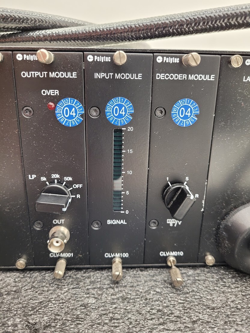 Polytec Laser Vibrometer CLV-1000 + CLV-700 Laser Head Module Power On ...