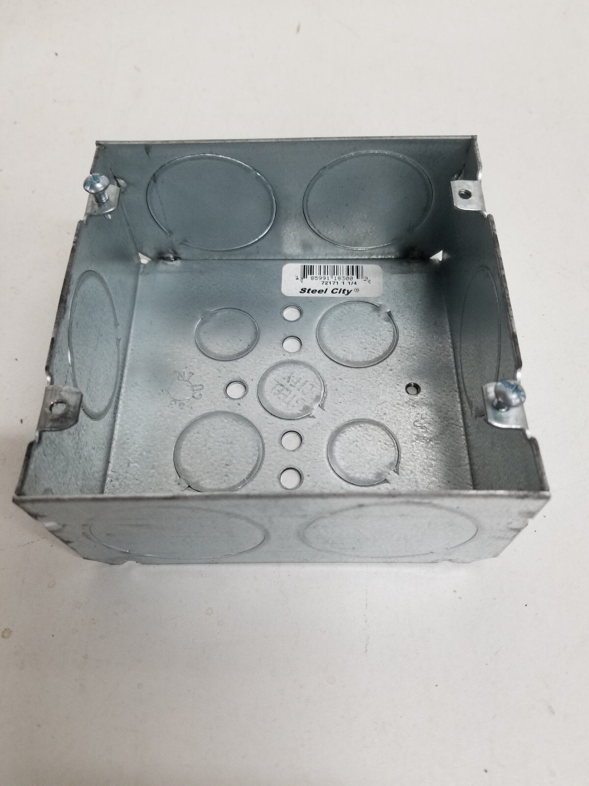 Steel City 72171 1 1/4 4-11/16" Square Box 2-1/8" Deep 1-1/4" KO Box of ...