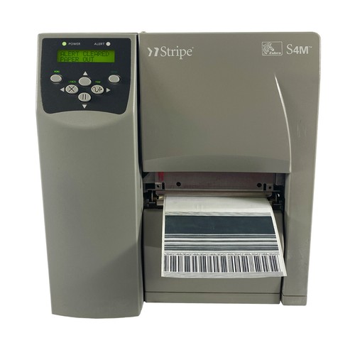 Zebra S4M S4M00-2001-0200D Direct Thermal Barcode Printer UPS Firmware ...