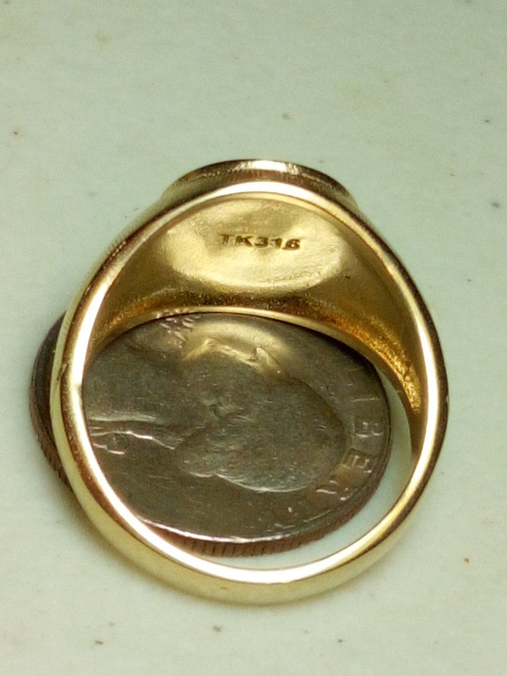 Freemason Round Masonry Black Enamel Club Ring W/ Rhinestone TK316 Size ...