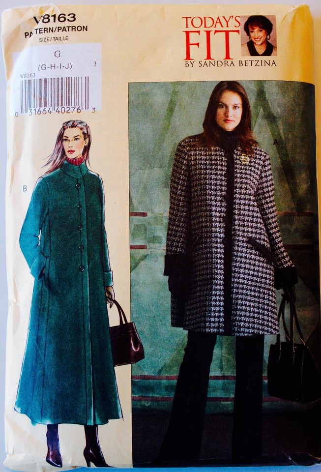 Vogue COAT JACKET CAPE Sew Pattern ~ U PICK! Misses & Plus Sz UC | eBay