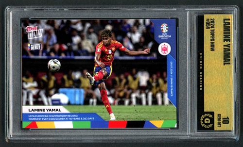 2024 Topps Now UEFA Euro #54 Lamine Yamal Spain GEM MINT 10 | eBay