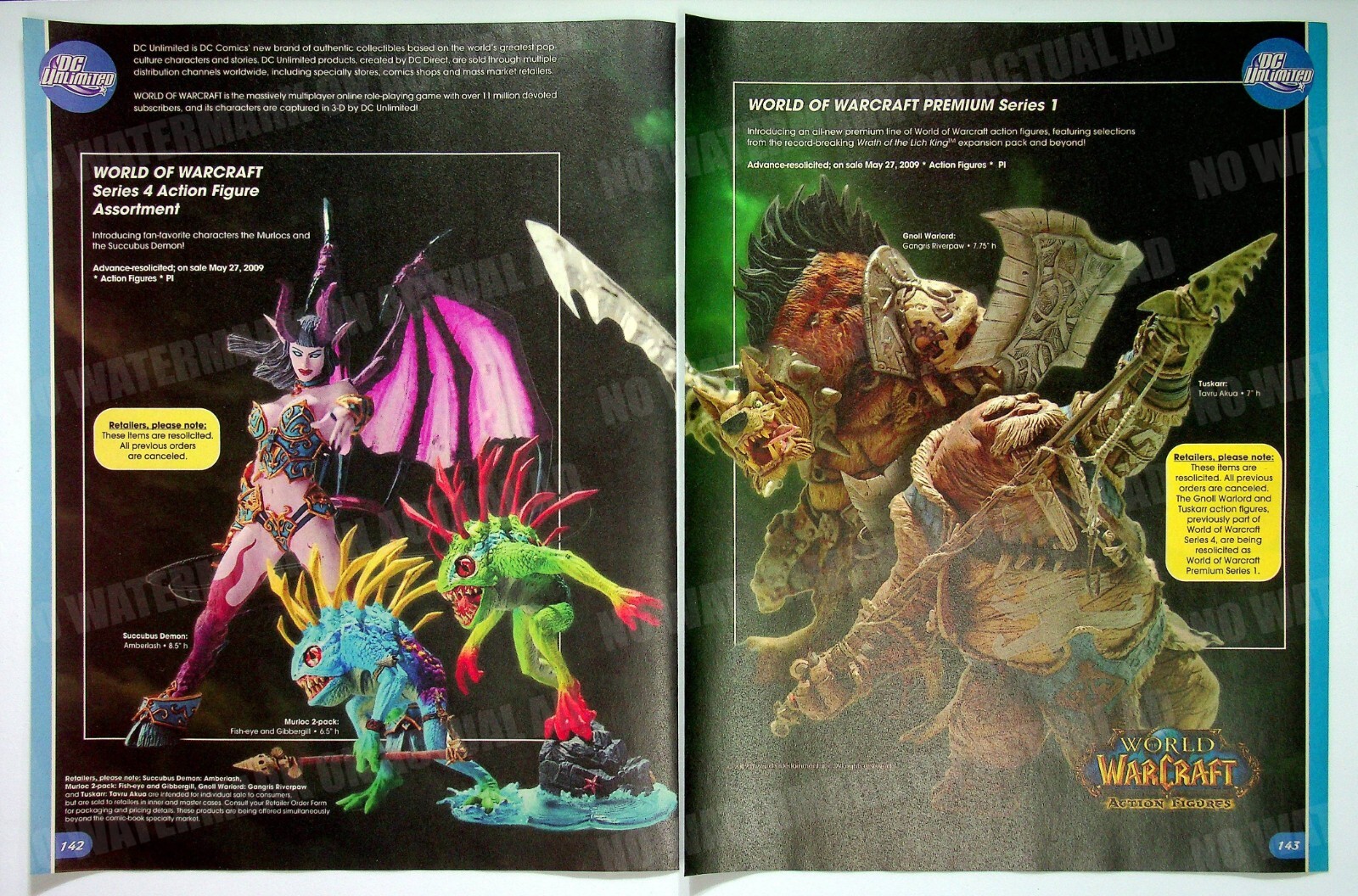 World of Warcraft Figures DC Unlimited 2009 Print Magazine Ad Poster ...