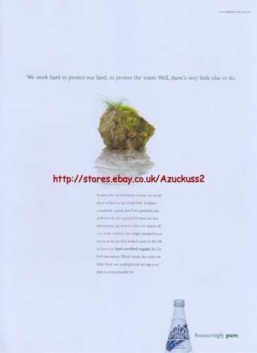 Highland Spring Still Water 2008 Magazine Advert #1675 | eBay