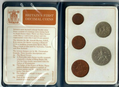 Britian FIRST Decimal Coin Set Presentation Collection Uncirculated ...